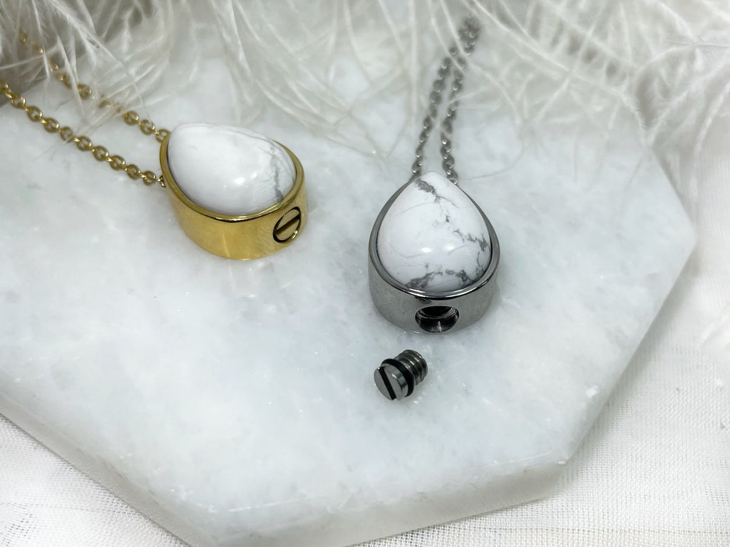 White Buffalo Tear Urn Necklace | Sacred Spirit Relics
