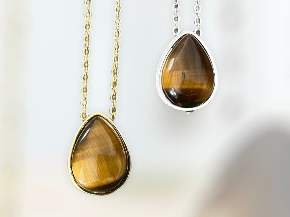 Tigers Eye Tear Urn Necklace | Sacred Spirit Relics