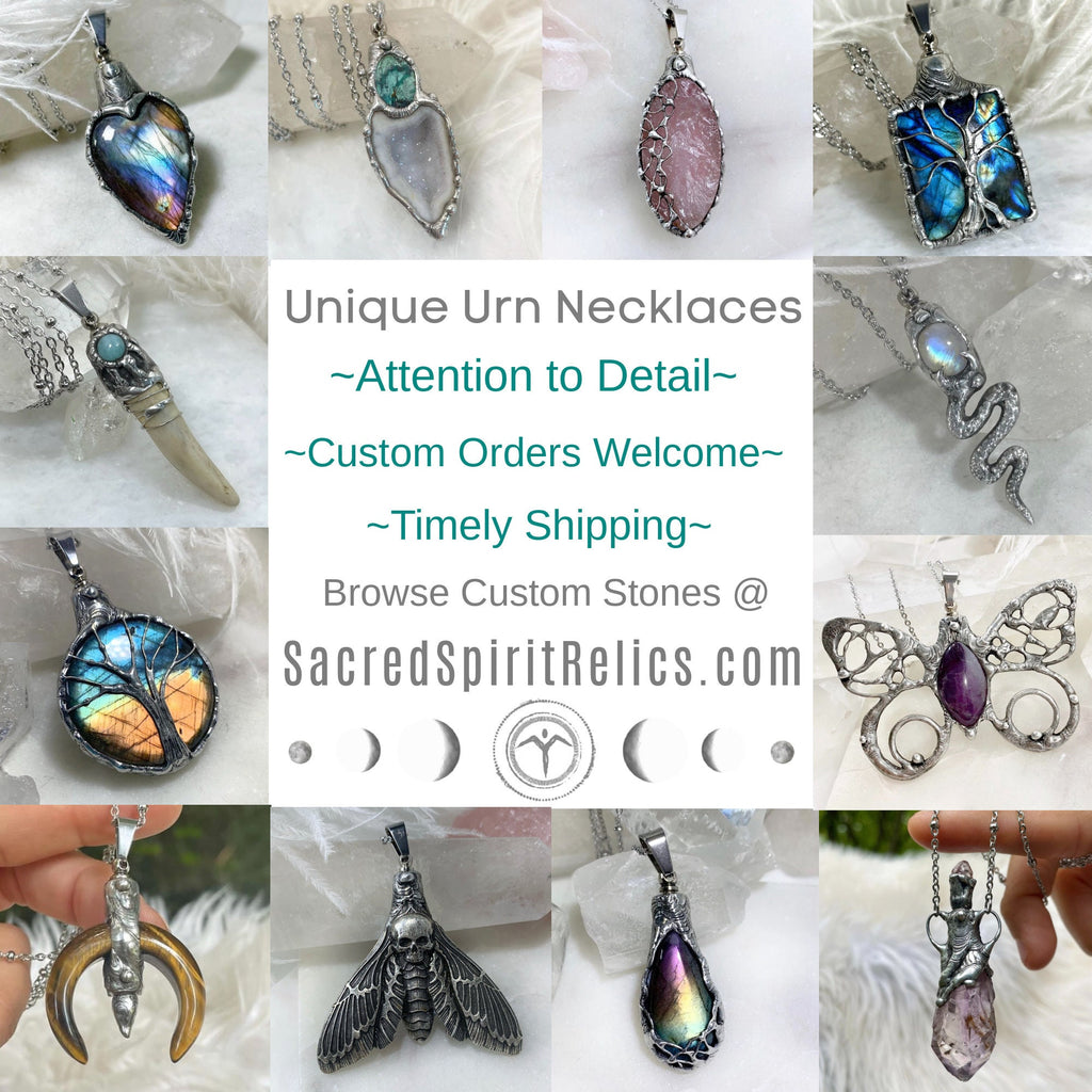 Custom Cremation URN NECKLACE | Sacred Spirit Relics